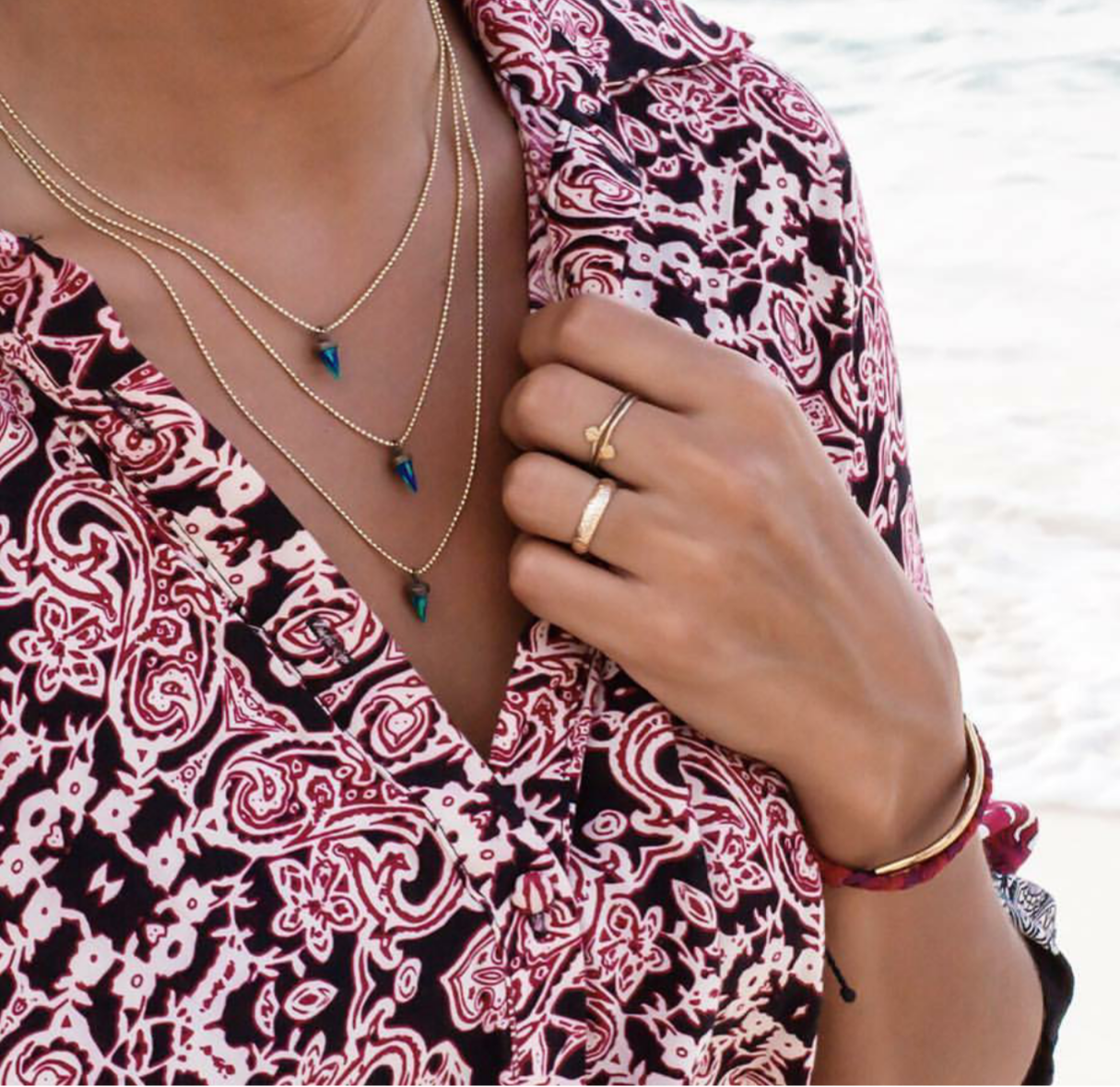 Buy Avish Necklace (Opal, Gold) – Lionette NY